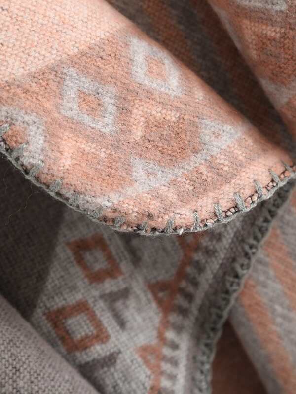 Geometric Pattern Shawl | SHEIN UK