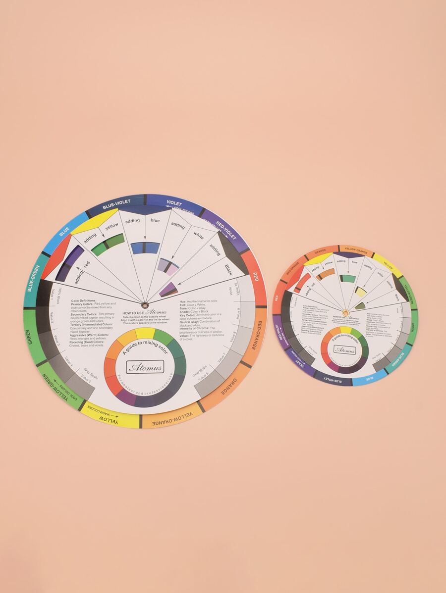 ATOMUS 1set ATOMUS New Rotary Tattoo Color Wheel Color Scheme Color ...