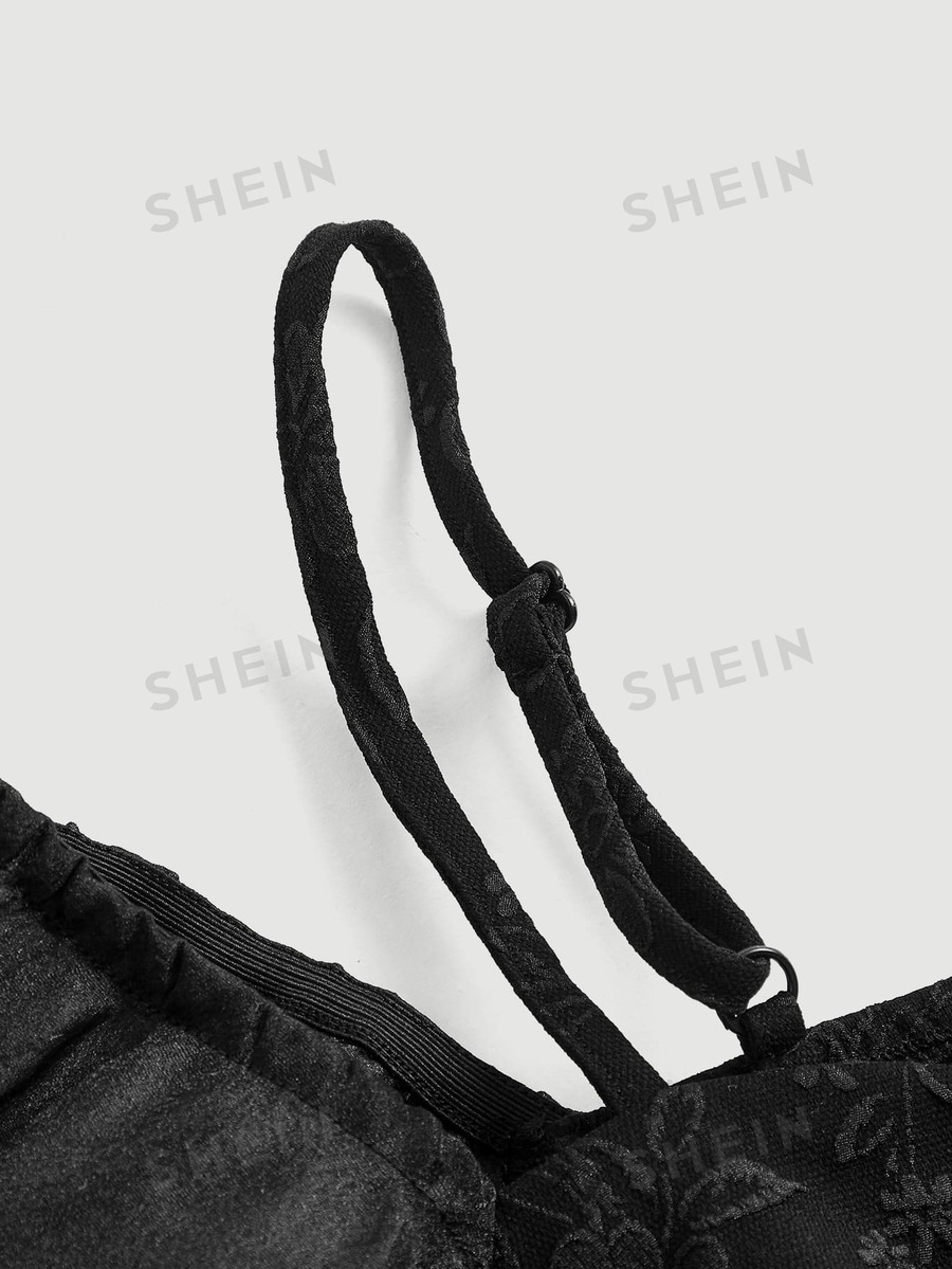 SHEIN MOD Grommet Lace Up Front Puff Sleeve Dress | SHEIN USA