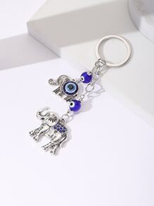Boho Evil Eye & Elephant Charm Keychain | SHEIN USA