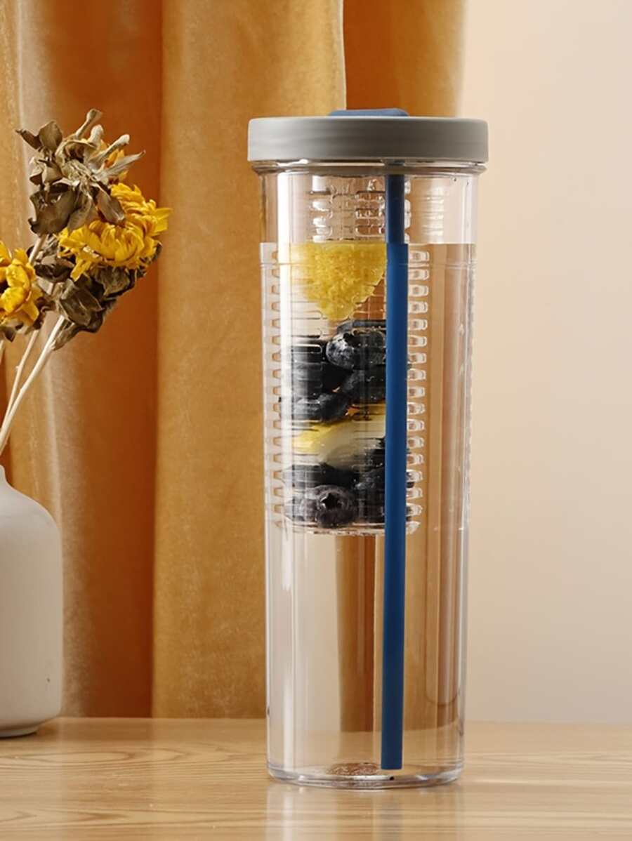 1pc 23.67oz/700ml Independent Tea Storage Fruit Cup,Collapsible Straw ...
