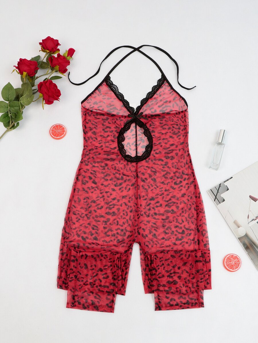 Allover Print Mesh Bodystocking | SHEIN USA