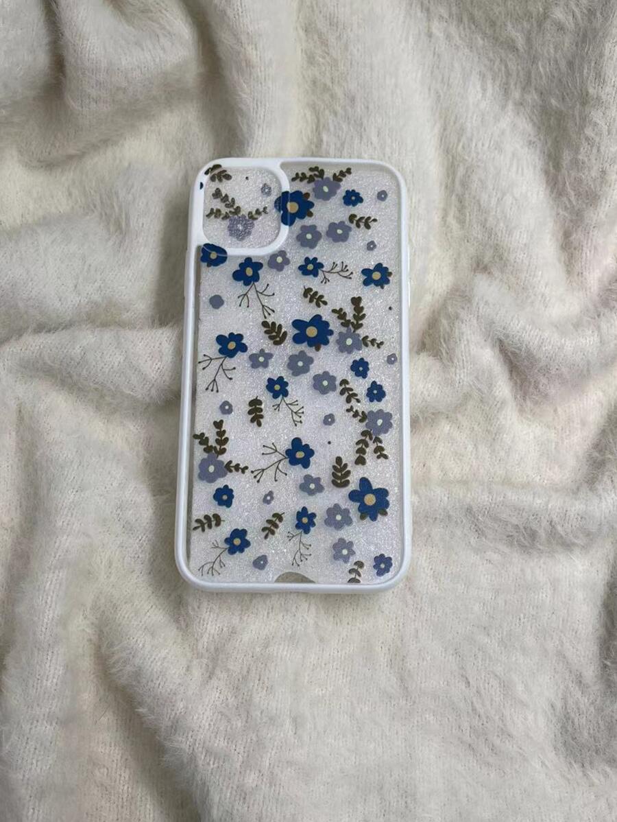 Flower Print Clear Phone Case | SHEIN USA