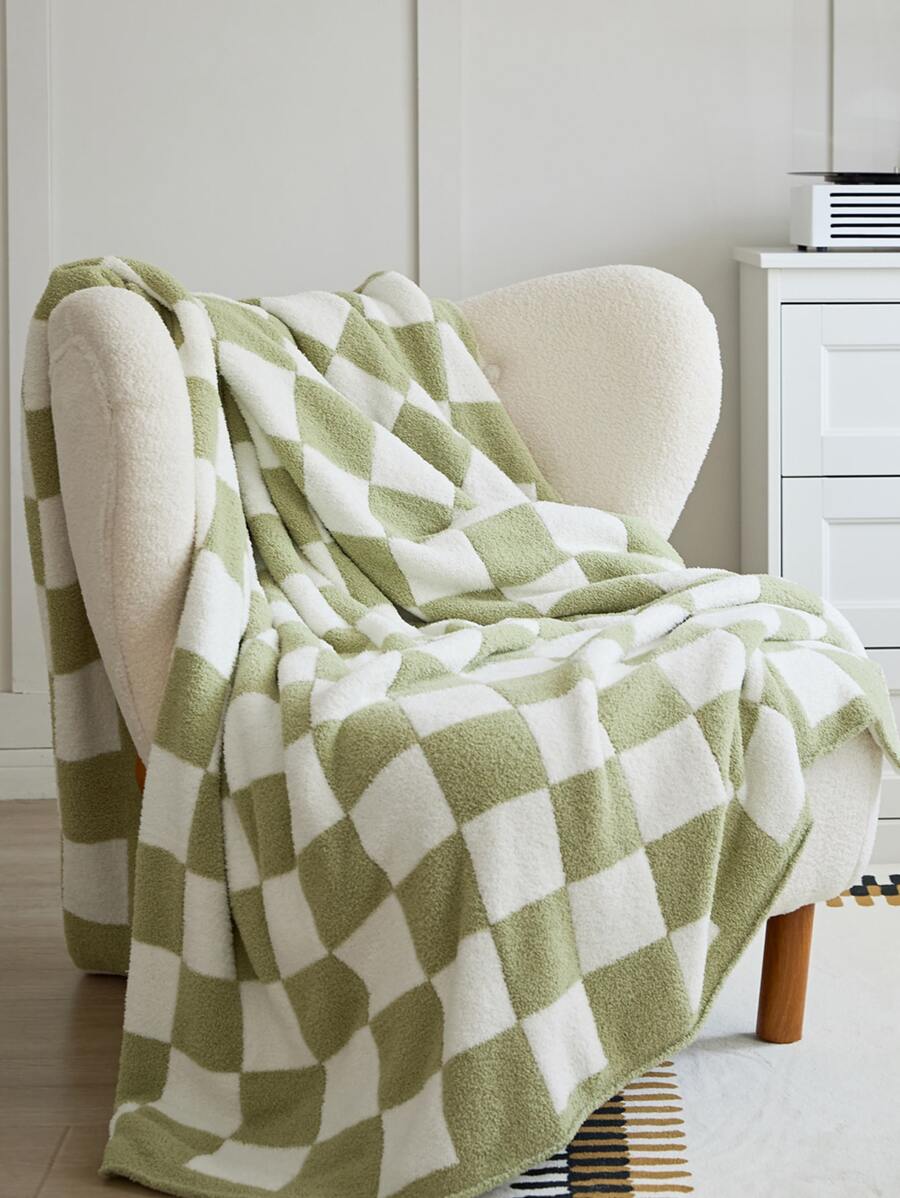1pc Checkered Pattern Blanket | SHEIN USA