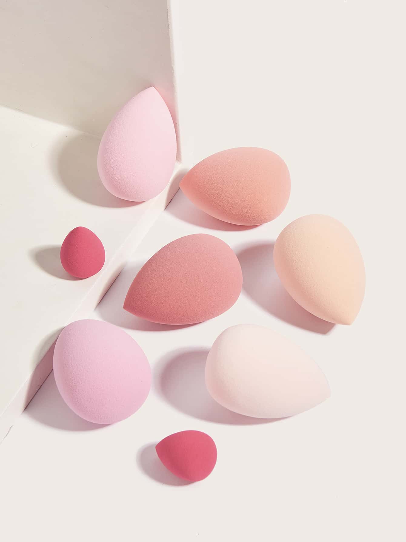 8 pièces Éponge de maquillage unicolore