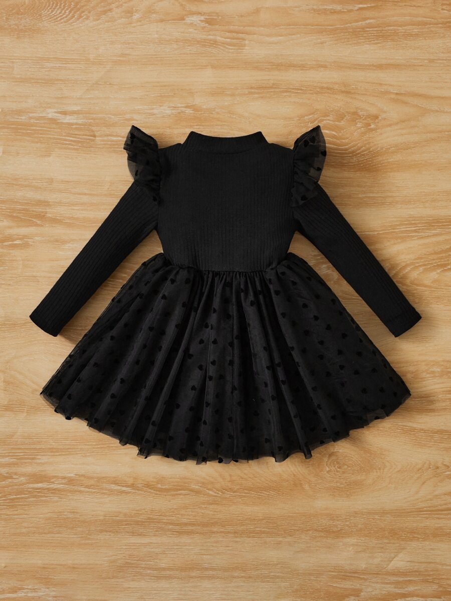 SHEIN Baby Girl's Swing Dress With Muslin Splice | SHEIN UK