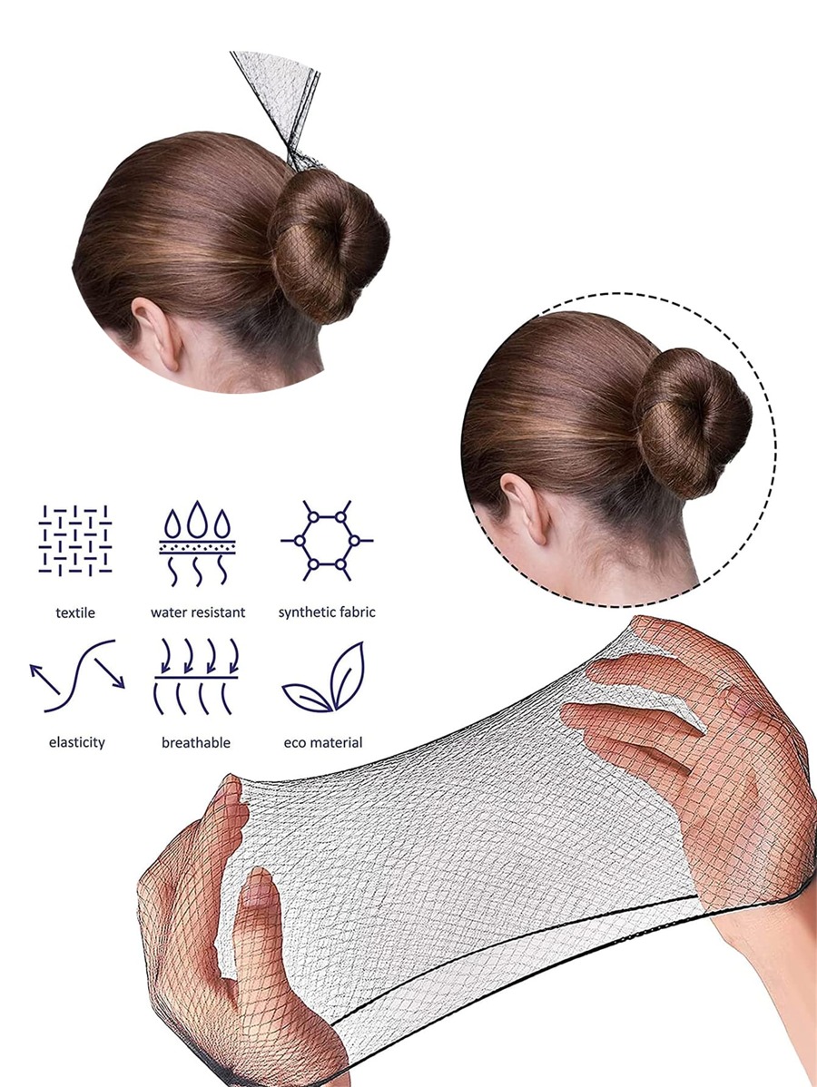 Hair Net 50 Pcs 20Inch Packed Individually High Elastic Nylon Edge ...