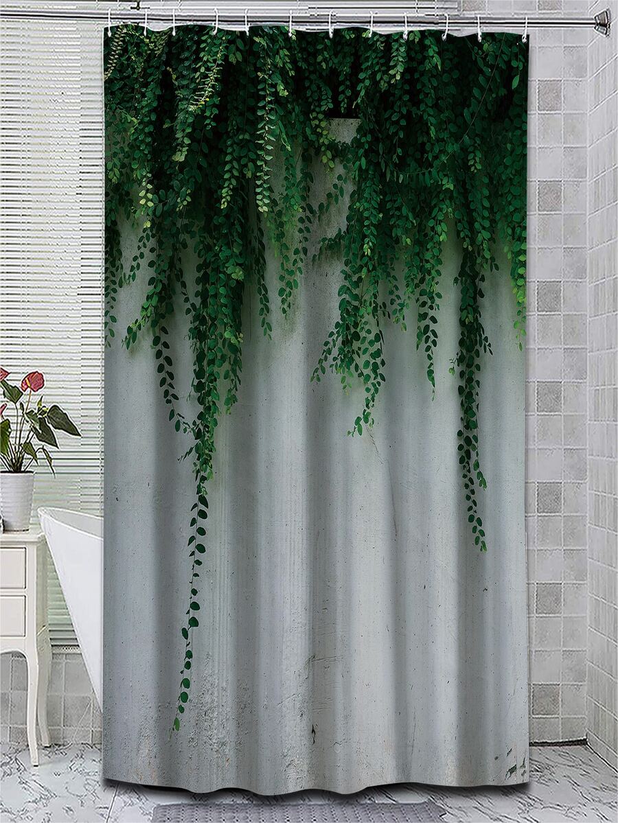 1pc Green Vine Shower Curtain For Wall Decoration | SHEIN USA
