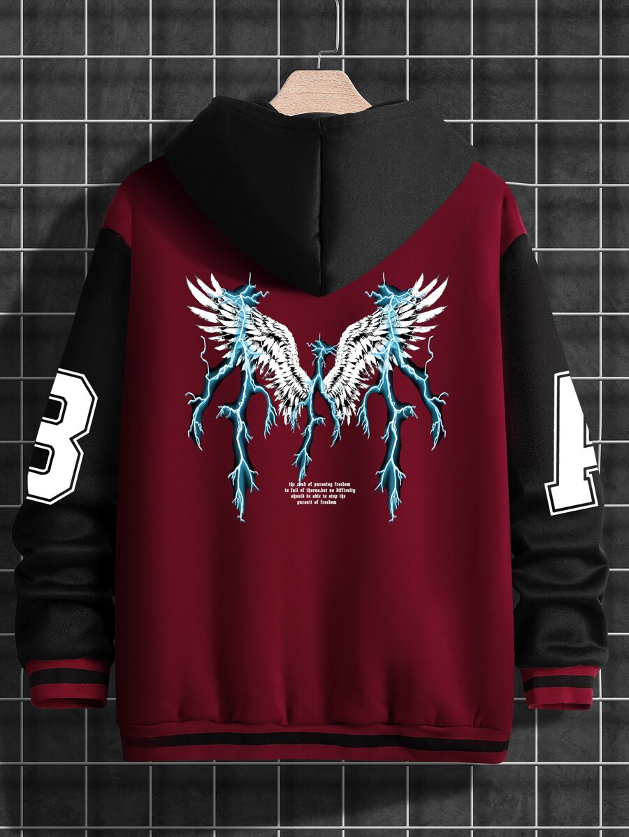 Manfinity EMRG Homme 1 pièce Veste universitaire aile & graphique de ...