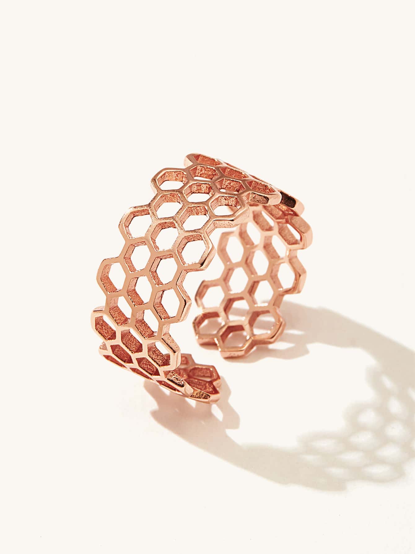 Hollow Out Cuff Silver Ring | SHEIN USA