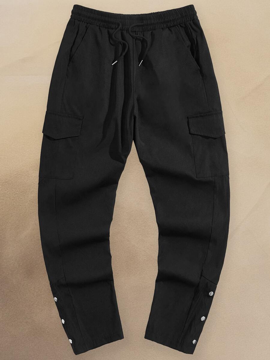 ROMWE Guys Drawstring Waist Flap Pocket Cargo Pants | SHEIN USA