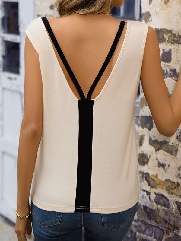 SHEIN LUNE Contrast Binding Tank Top | SHEIN UK