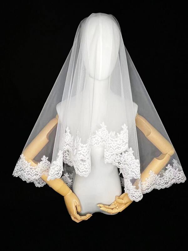 Scallop Trim Bridal Veil | SHEIN UK