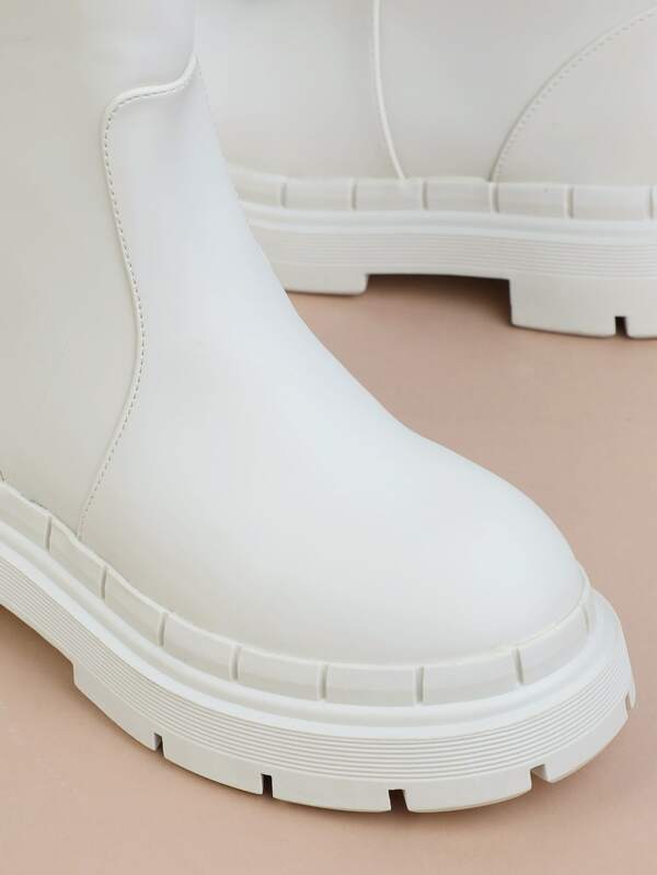 Side Zip Flatform Combat Boots | SHEIN USA