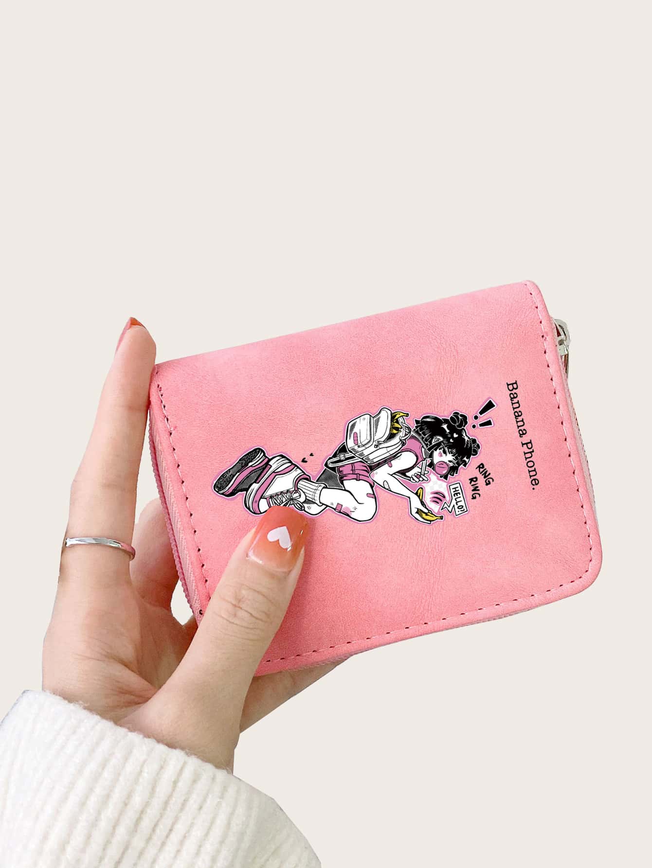 Winter Figure & Letter Pattern Small Wallet | SHEIN USA