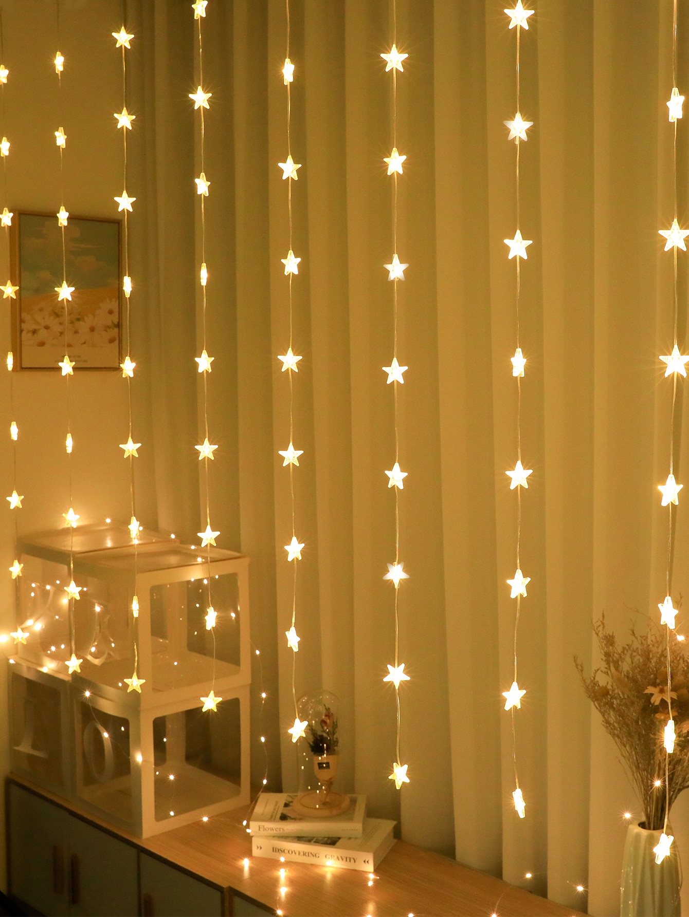 1pc 72 Led Star Design String Light