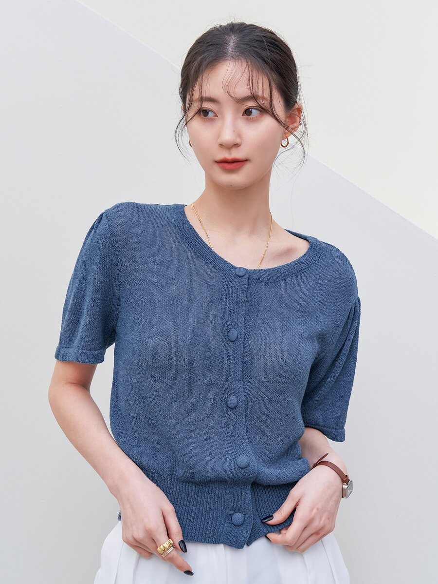 DAZY Solid Button Front Cardigan | SHEIN USA