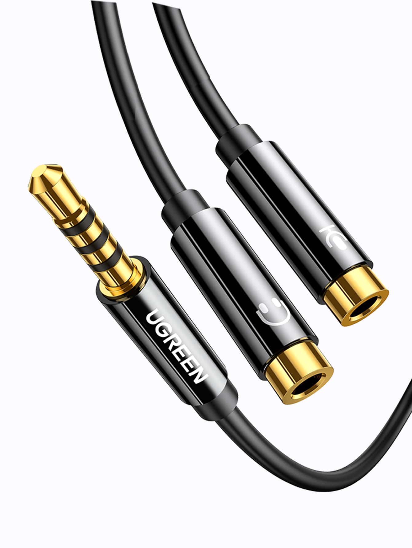 UGREEN 3.5mm Male To 2 Port 3.5mm Female Audio Stereo Y Splitter Cable ...