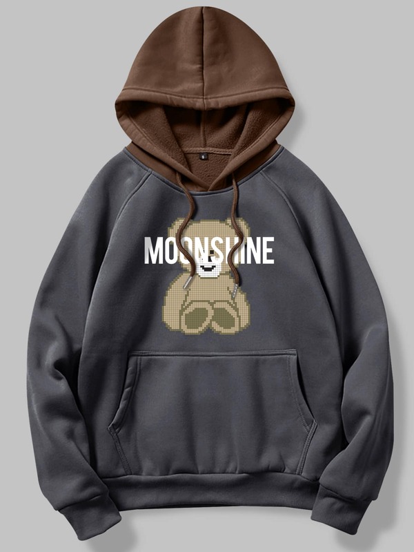 Is That The New Guys Color Block Letter Cartoon Bear Graphic Thermal