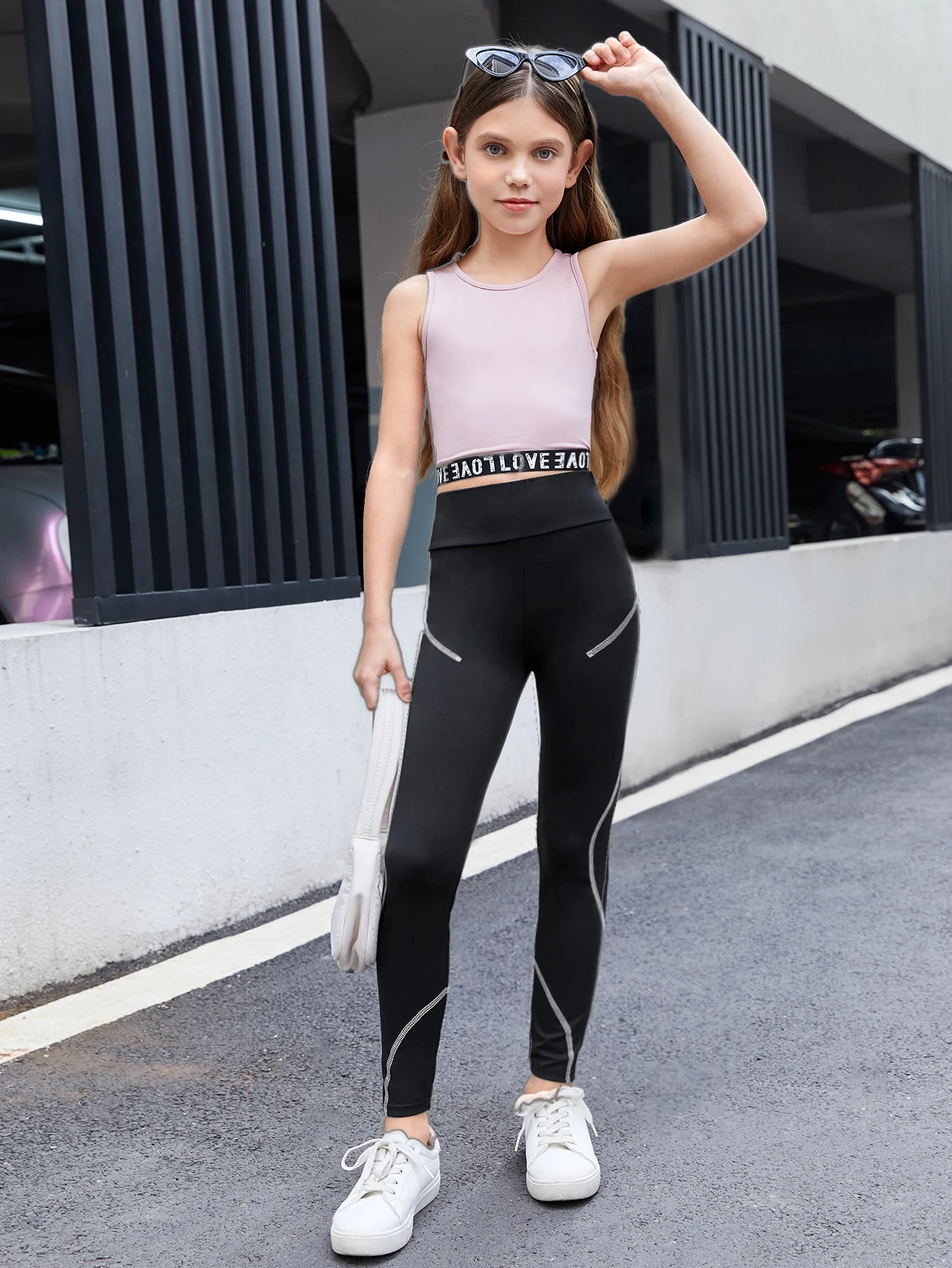 SHEIN Tween Girl Top-Stitching Leggings | SHEIN USA