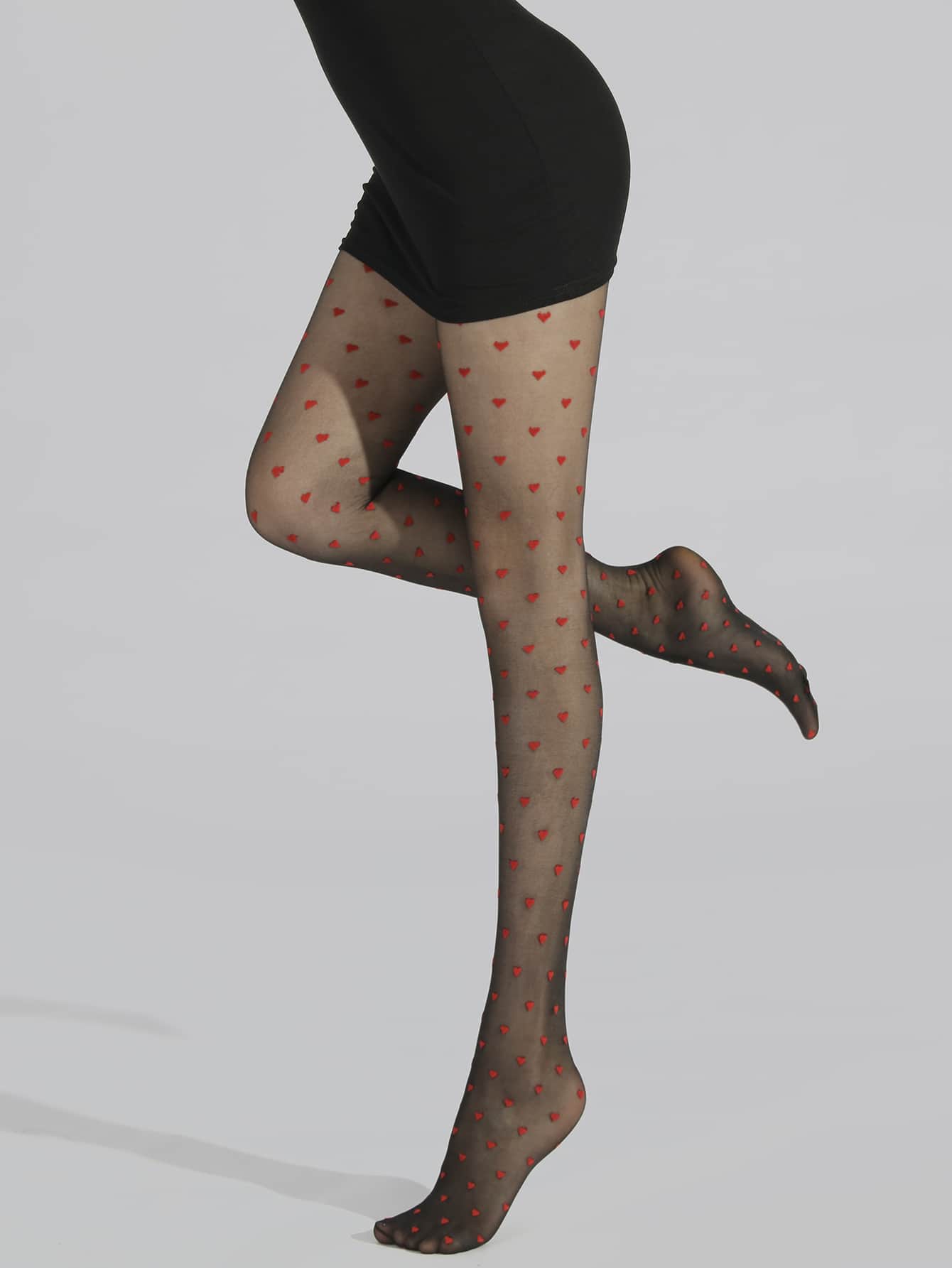 Heart Pattern Tights | SHEIN USA
