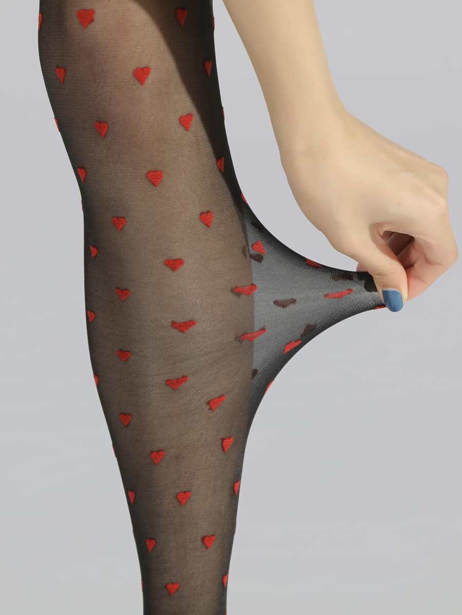Heart Pattern Tights | SHEIN USA