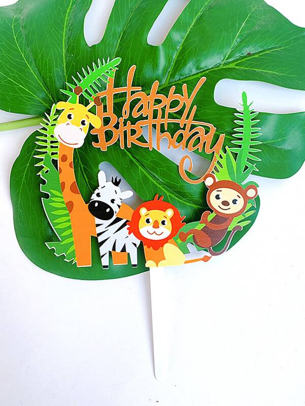 1pc Animal Pattern Cake Topper | SHEIN USA