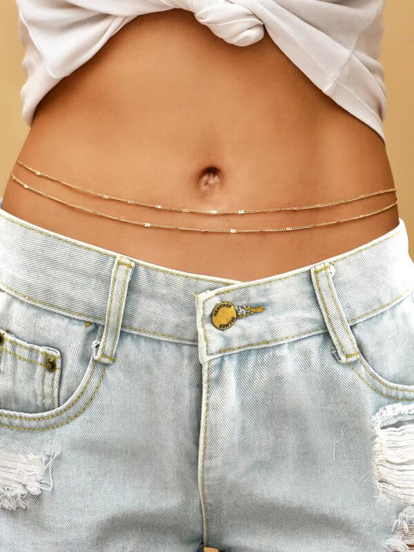 2pcs Minimalist Waist Chain | SHEIN USA