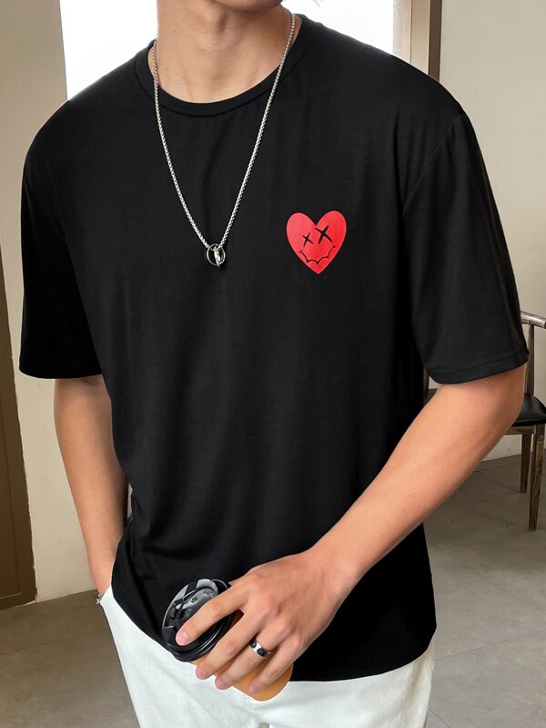 Manfinity EMRG Men Slogan and Heart Print Tee | SHEIN USA