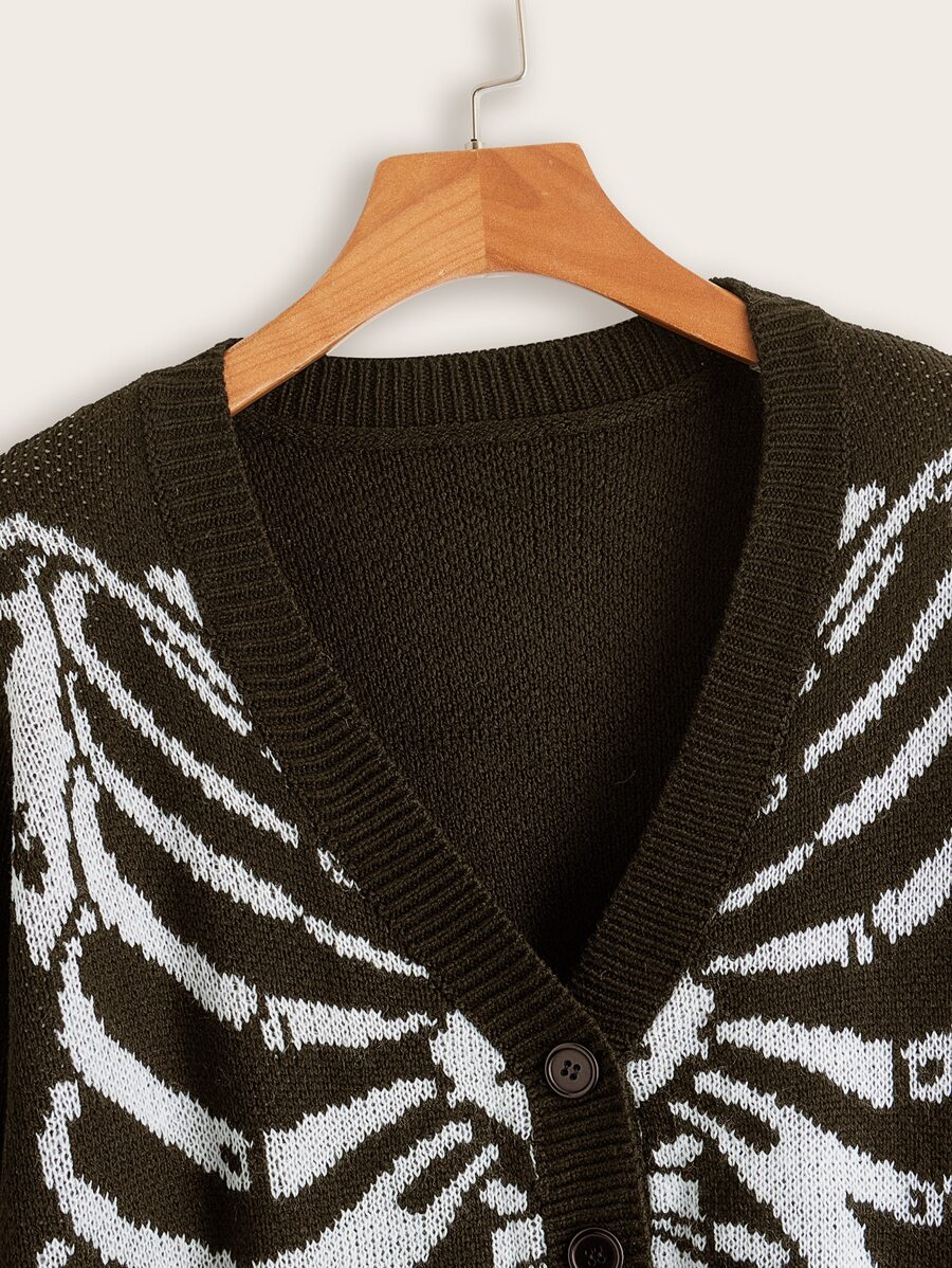 Skeleton Pattern Cardigan | SHEIN