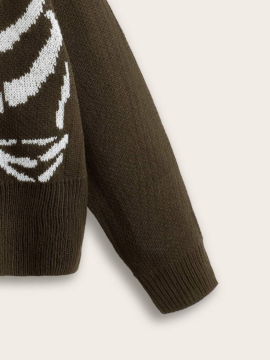 Skeleton Pattern Cardigan | SHEIN