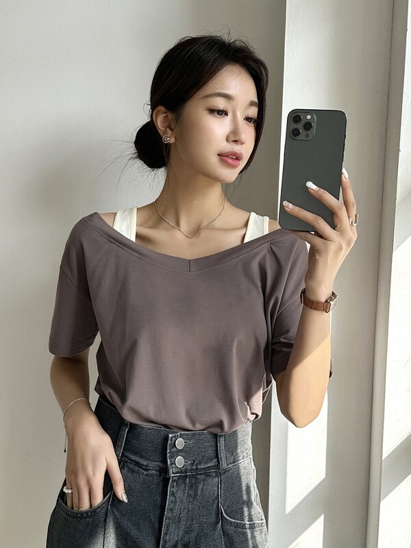 DAZY Uitknippen Koude schouder T-shirt | SHEIN Nederland