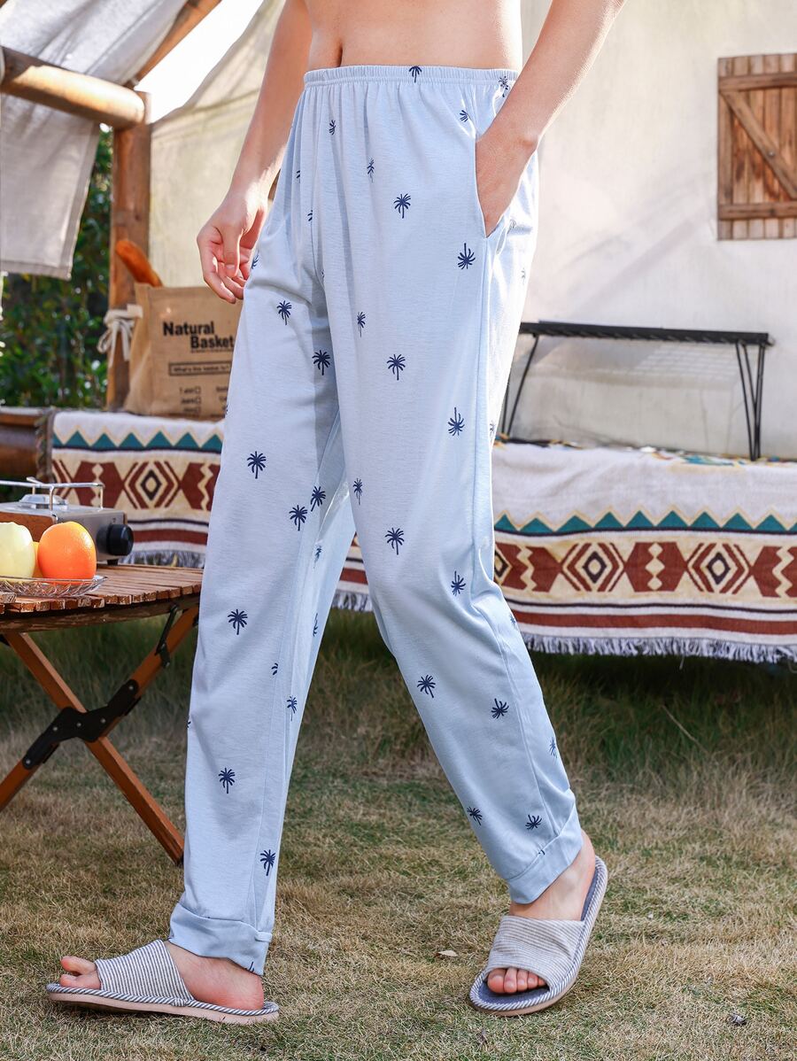 Men Coconut Tree Print Sleep Pants | SHEIN USA