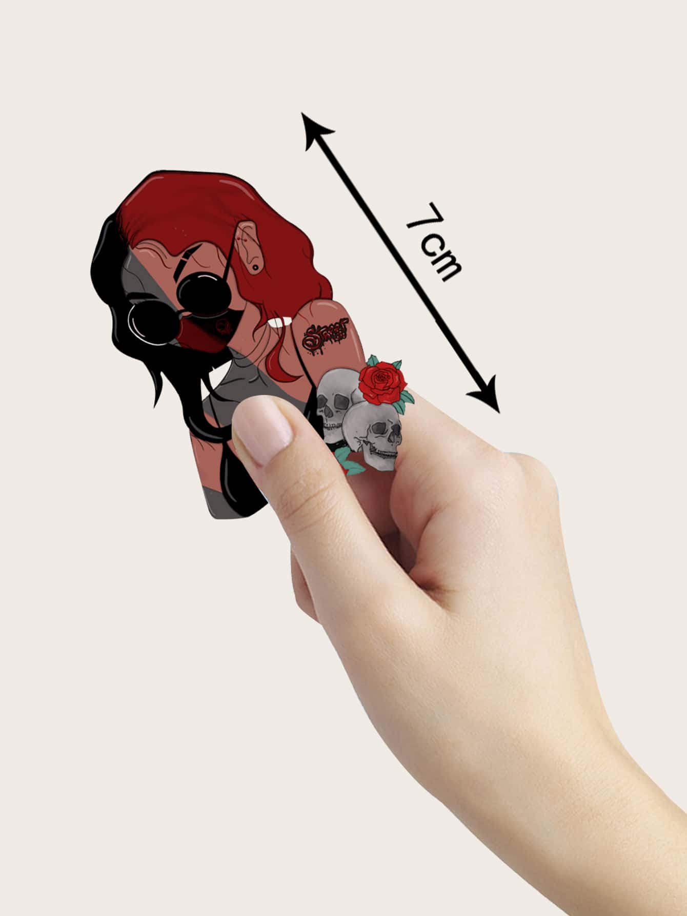 Confessions Skeleton & Cartoon Figure Graphic Sticker | SHEIN USA