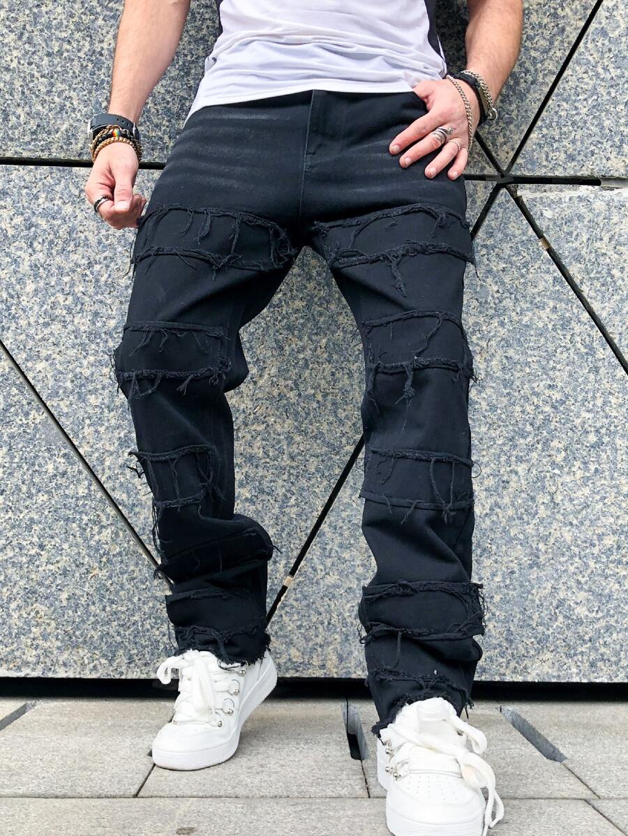 Manfinity EMRG Men Cotton Raw Trim Jeans | SHEIN USA