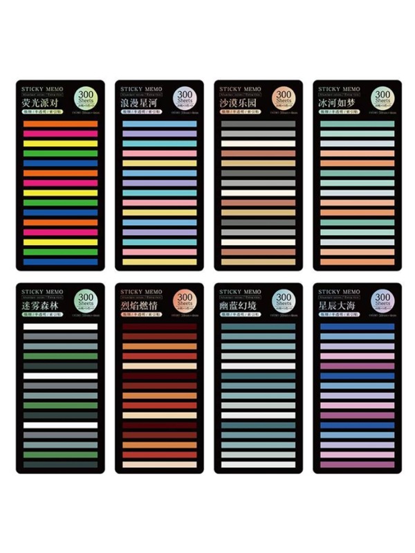 8 peças Nota adesiva índice cor misturada | SHEIN Brasil