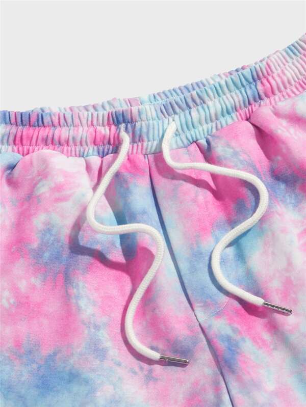 Manfinity Chillmode Men Tie Dye Drawstring Waist Shorts | SHEIN USA