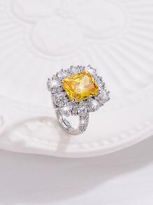 Cubic Zirconia Decor Ring | SHEIN USA