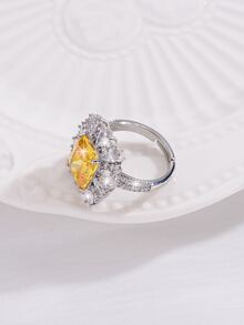 Cubic Zirconia Decor Ring | SHEIN USA