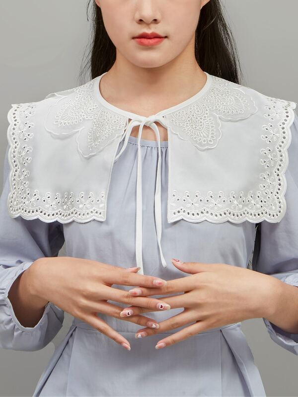 Eyelet Embroidery Dickey Collar | SHEIN USA