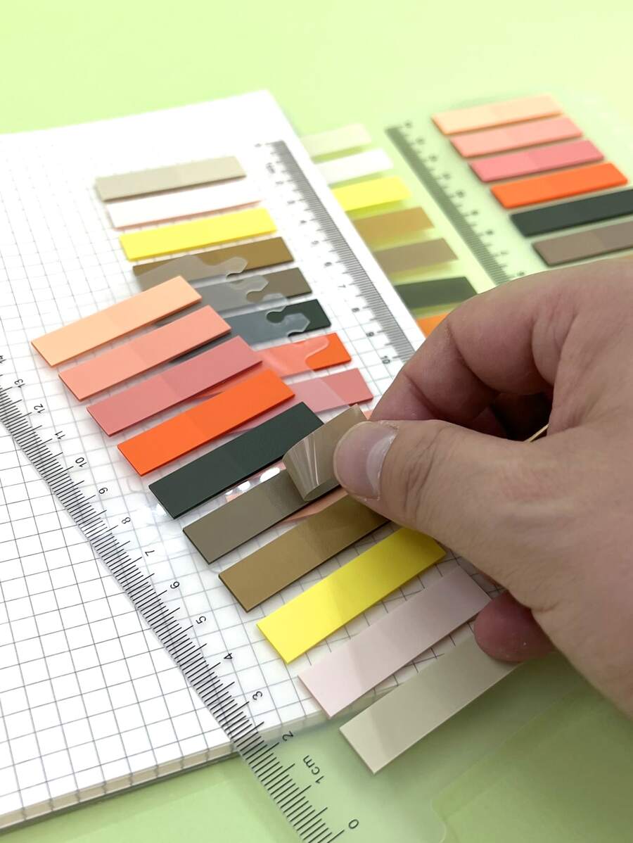 10pcs/Set Colorful Long Memo Sticky Note Pads, Suitable For Note-Taking ...