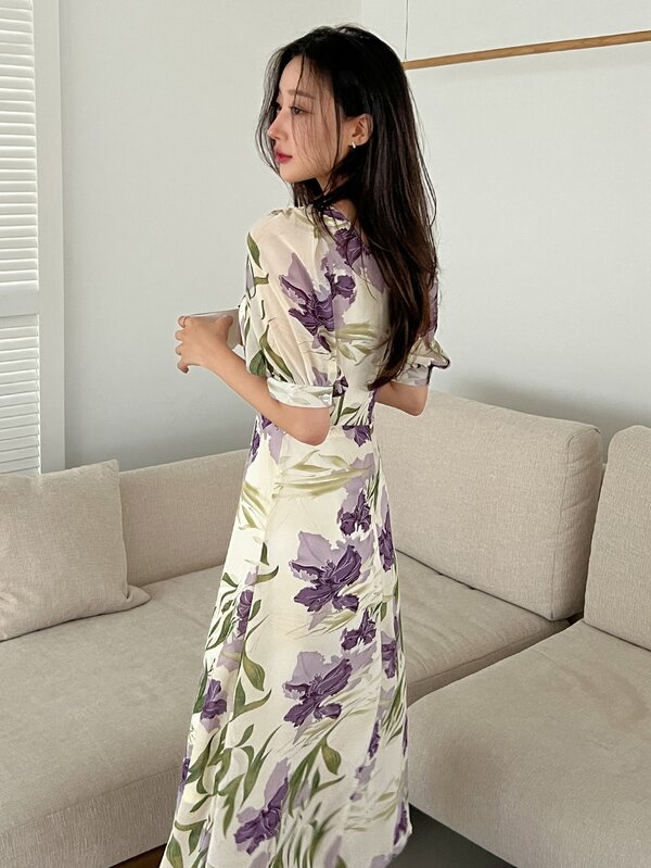 DAZY Floral Print Puff Sleeve Dress | SHEIN UK
