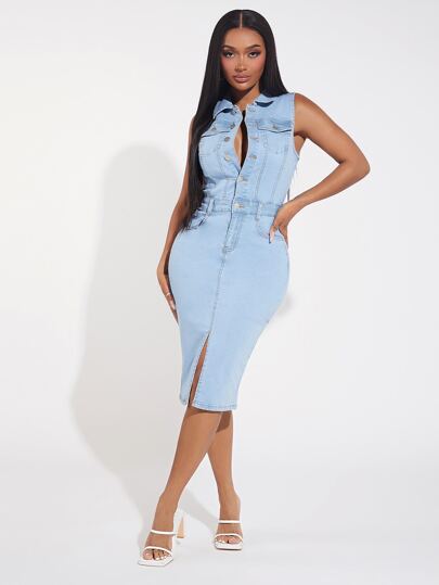 Shop Denim & Jean Dresses | Trendy Fashion | SHEIN USA