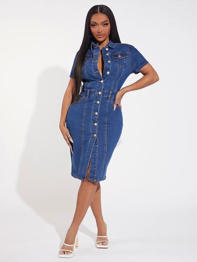 Shop Denim & Jean Dresses | Trendy Fashion | SHEIN USA