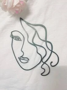 1pc Line Art Portrait Cake Topper, Suitable For Birthday Party | SHEIN USA