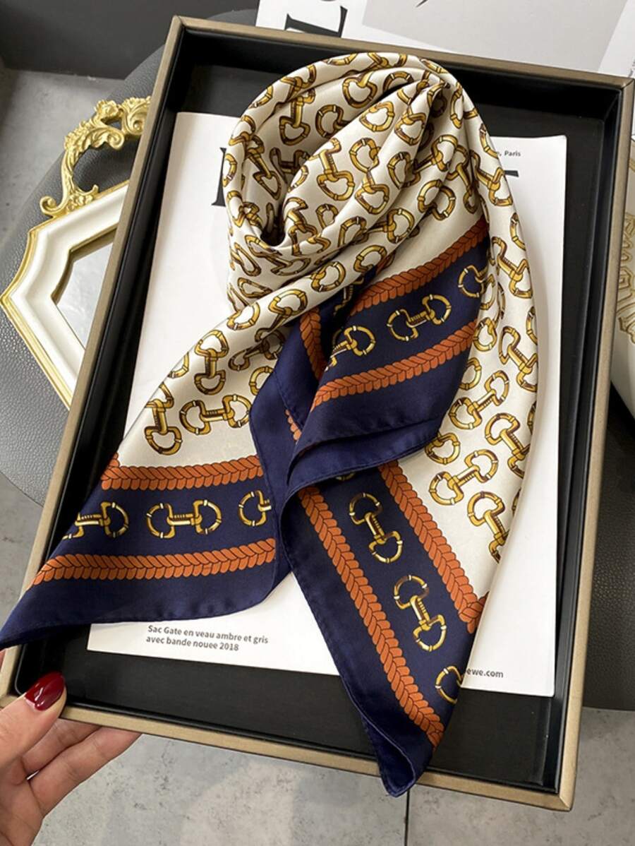 Geo Print Silk Scarf | SHEIN USA