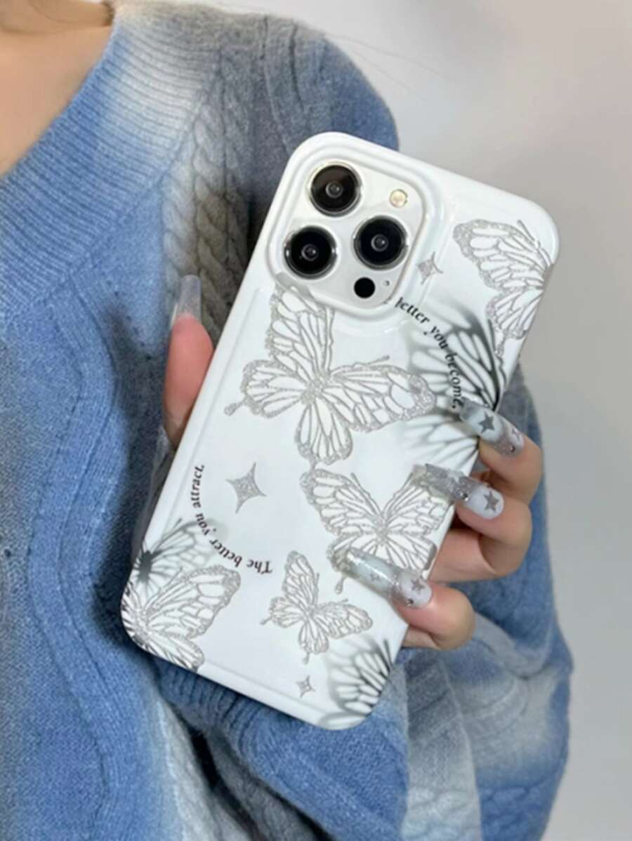 Butterfly Pattern Phone Case | SHEIN USA