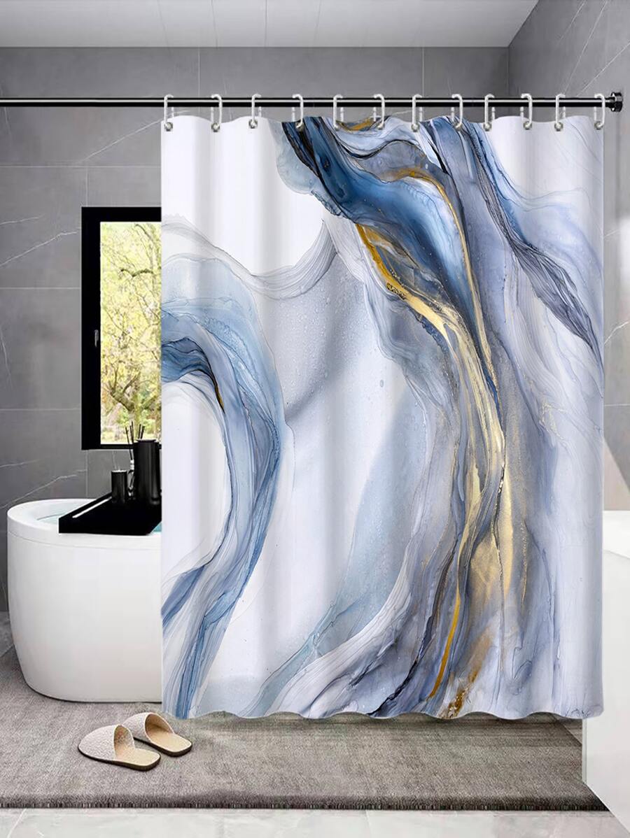 Marble Print Shower Curtain | SHEIN USA