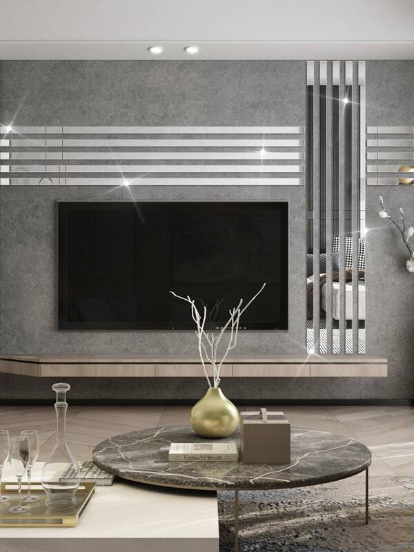 10pcs Acrylic Mirror Decor Wall Stickers | SHEIN USA