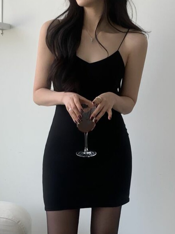 DAZY Solid Cami Bodycon Dress | SHEIN UK